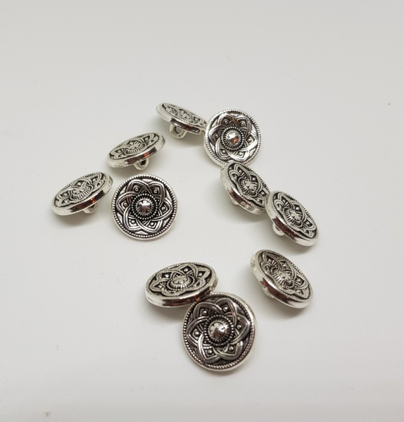 10 stk Metall-knapper blomst - Epla