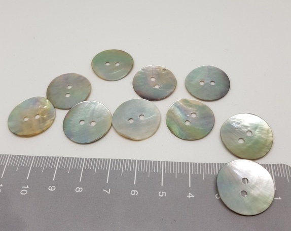 10 stk perlemorknapper, 20 mm - Epla