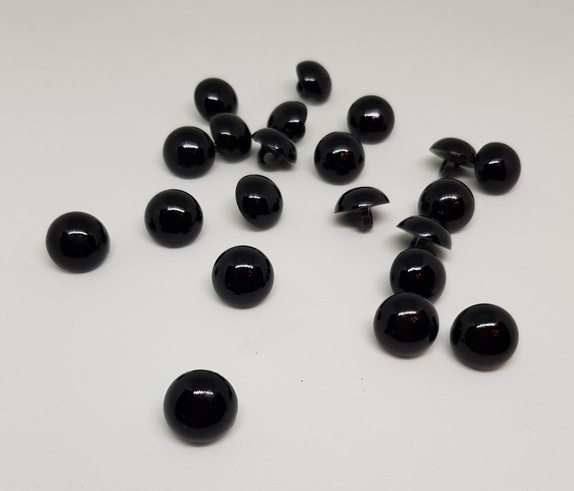 10 stk sorte knapper/øyne - Epla