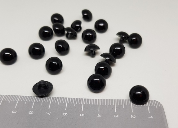 10 stk sorte knapper/øyne - Epla