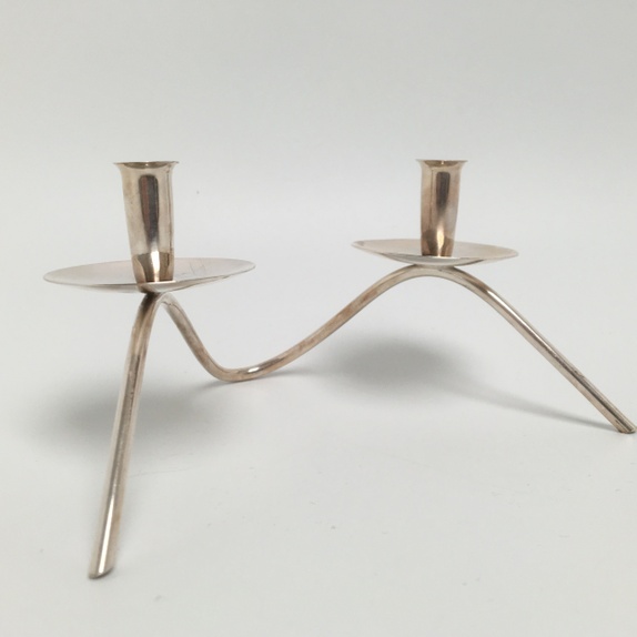 Liten lysestake i nysølv - Epla