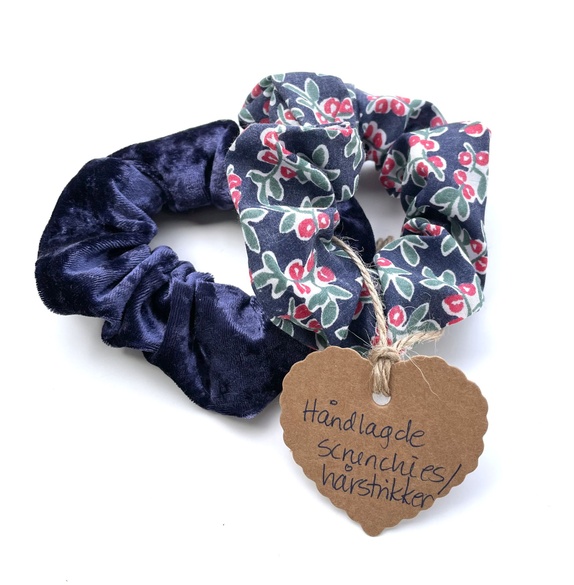 2 stk scrunchie/hårstrikk - Epla