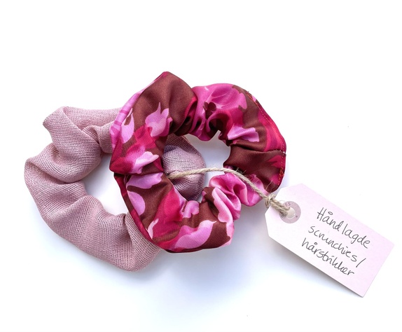 2 stk scrunchie/hårstrikk - Epla