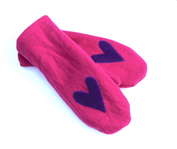 *RYDDESALG* ULLVOTTER med hjerter str M - Epla