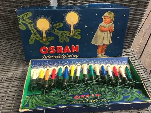 Gammel juletrebelysning fra Osram 1910-1929 - Epla