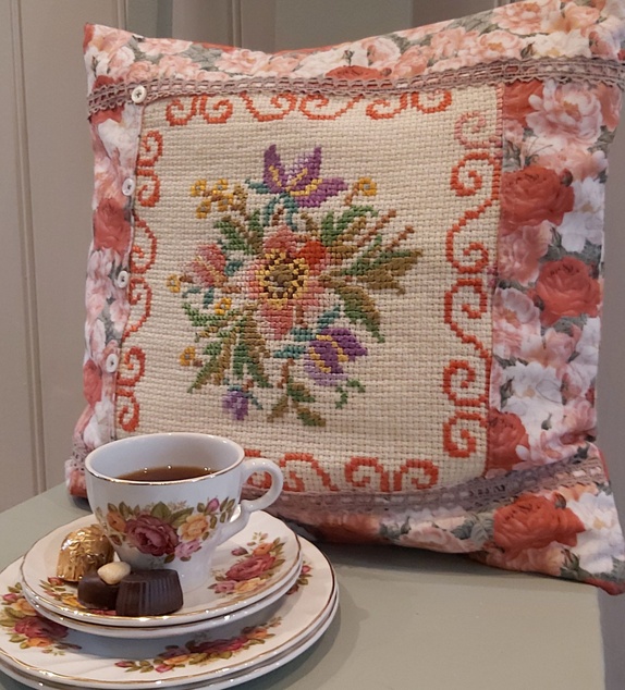 Vintage pute 40 x 40 cm. - Epla