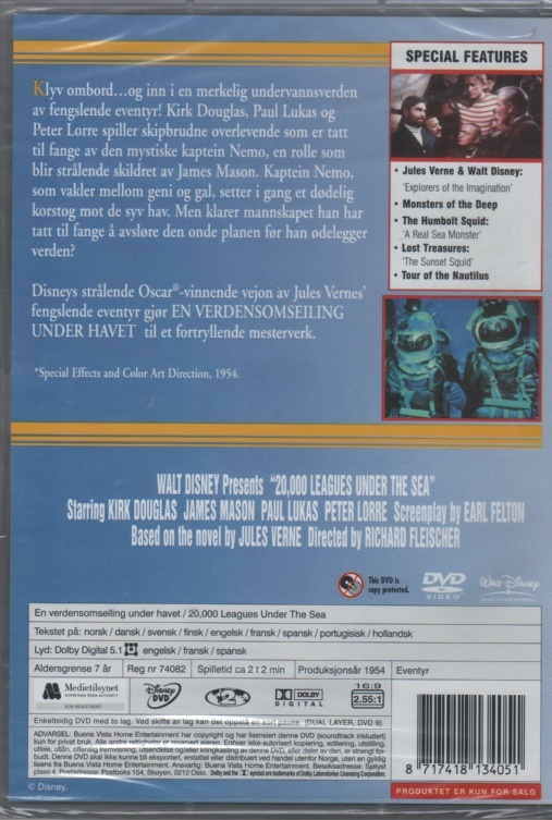 DVD Walt Disney. En verdensomseiling under havet - Epla