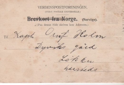 Postkort S/S Tasso paa Christiansunds Havn 1908 - Epla