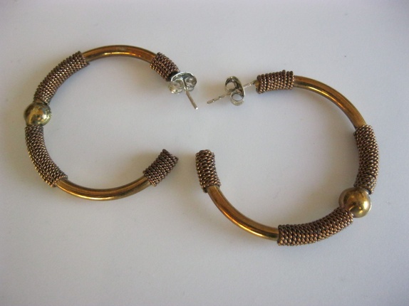 Store øreringer bronse - Epla