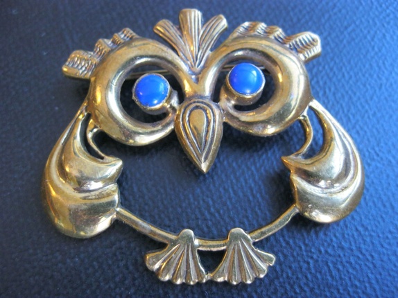 Bronse ugle brosje - Epla