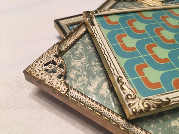 3 stk gamle bilderammer/metallrammer - Epla