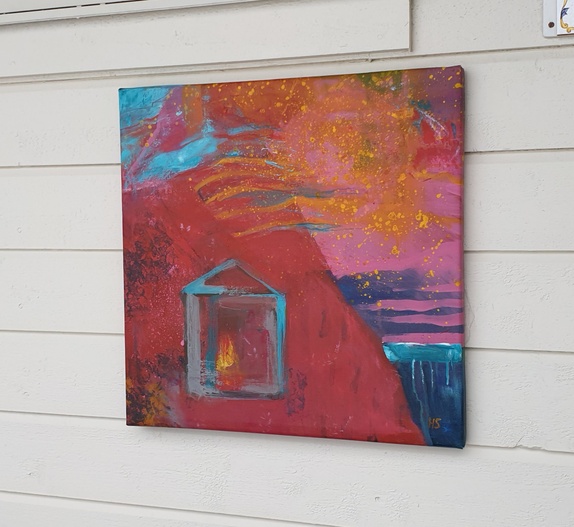 "Instant energi", akrylmaleri - Epla