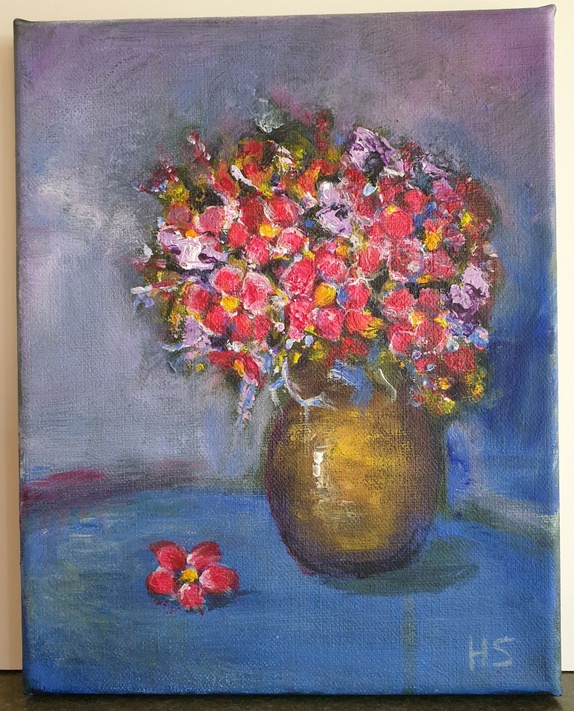 Blomst i vase - Epla