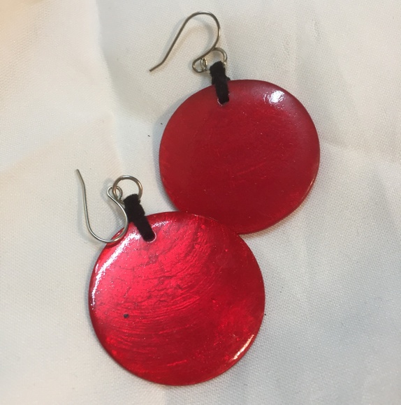 Flotte dinglende vintage røde øredobber - Epla