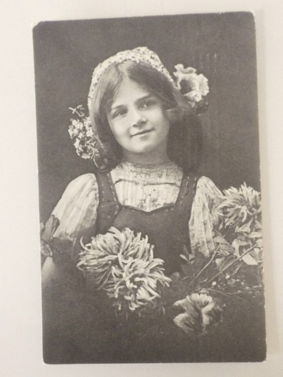 Antikk postkort 1908 - Epla