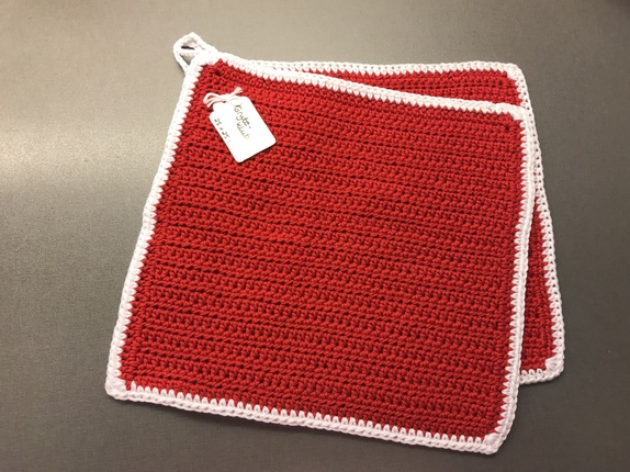 Røde grytekluter - Epla