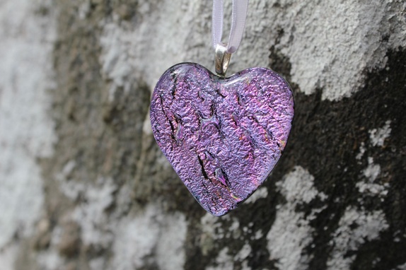 Glass smykke stort Hjerte - Epla