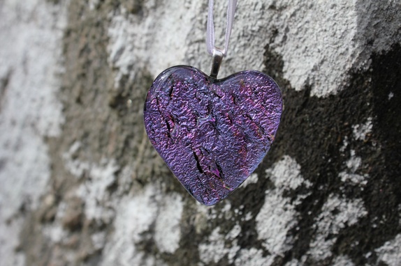 Glass smykke stort Hjerte - Epla