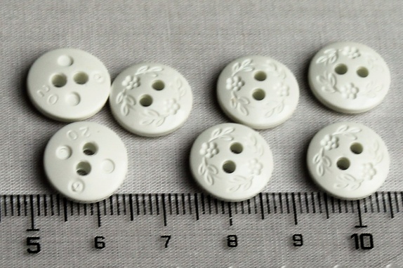 Knapper /hvite / 6 stk - Epla