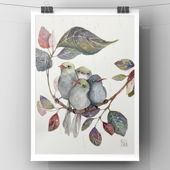 Akvarell fugler 22821 - Epla