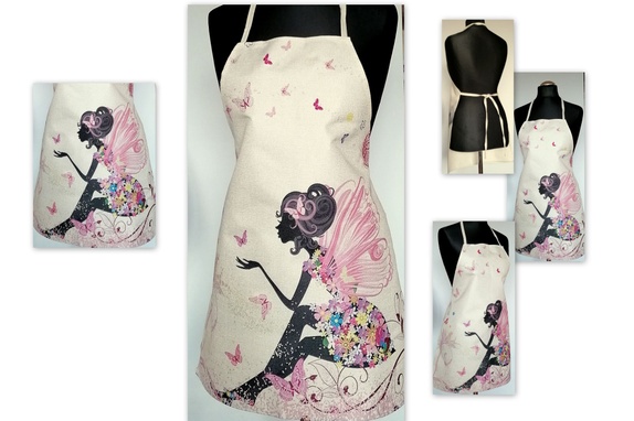 Lin Kjøkken Forkle Hagearbeid Forkle Lærer Forkle Naturgrå blomst blomster - Epla