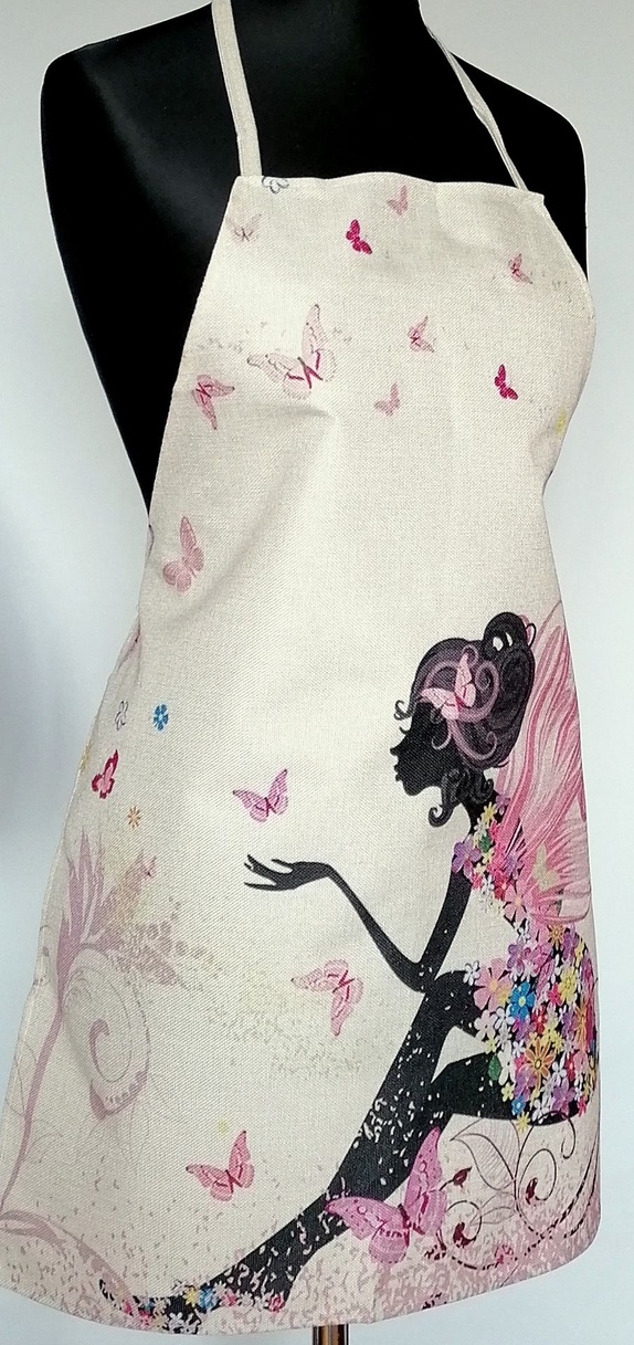 Lin Kjøkken Forkle Hagearbeid Forkle Lærer Forkle Naturgrå blomst blomster - Epla