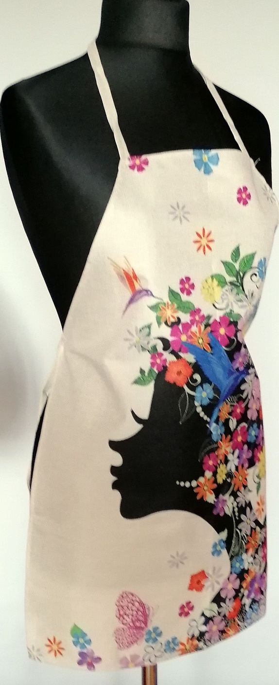 Lin Kjøkken Forkle Hagearbeid Forkle Lærer Forkle Naturgrå blomst blomster - Epla