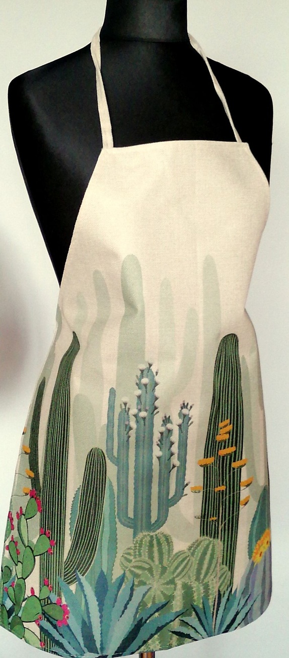 Lin Kjøkken Forkle Hagearbeid Forkle Lærer Forkle Naturgrå blomst blomster kaktus - Epla