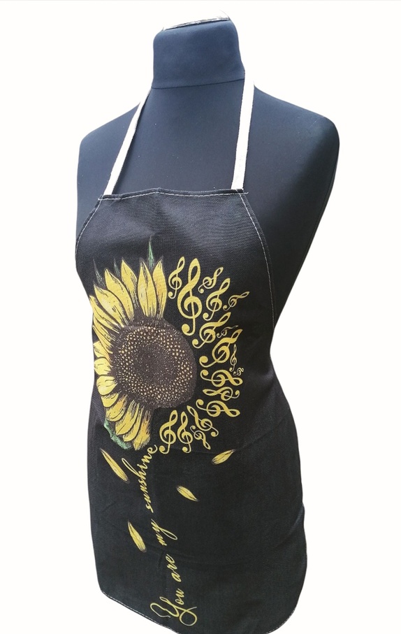 Lin Kjøkken Forkle Hagearbeid Forkle Lærer Forkle svart gull oransje - Epla