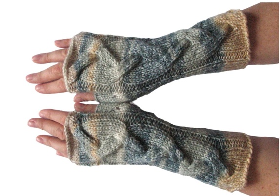 Pulsvanter blå grønn beige / Votter / strikkehansker / vinterhansker ...