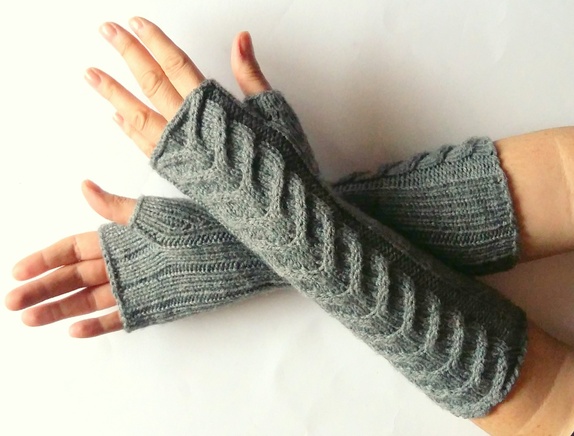 Pulsvanter grå acryl ull - Epla