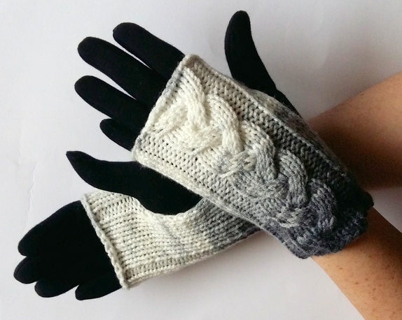 Pulsvanter hvit grå svart - Epla