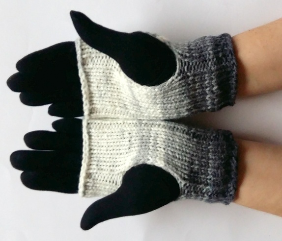 Pulsvanter hvit grå svart - Epla