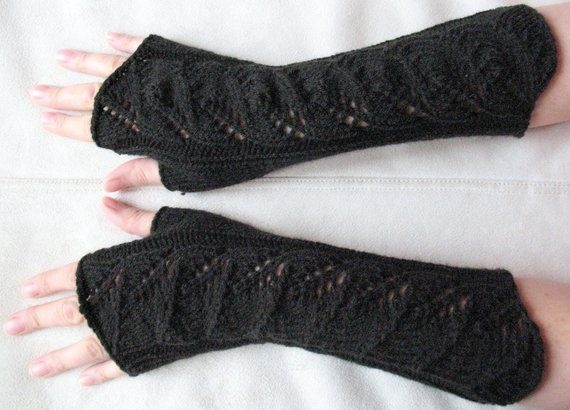 Pulsvanter svart acryl ull - Epla