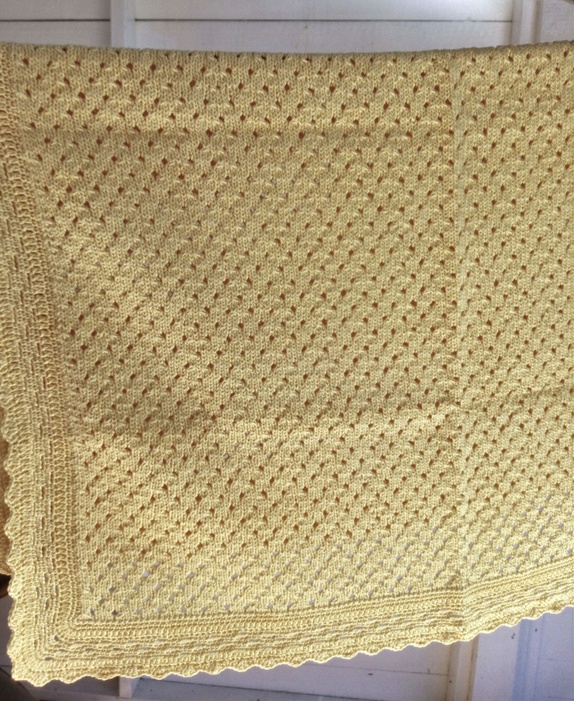 Strikket teppe - Epla