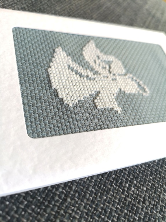 Selvlysende brodert julekort - Epla