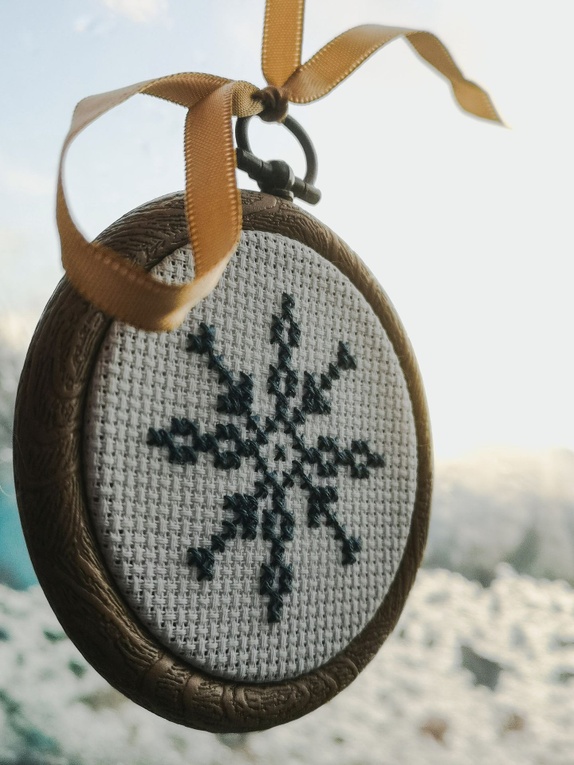 Brodert julepynt - Epla