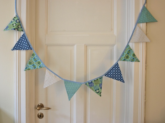 Vimpel, blå og turkisgrønn - Epla