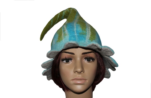 Badstuhue/ Badstue Cap/ Tovet Hatt/ Håndlaget av ull/ Ull lue/ Ull Badstue Cap/ Håndlaget ...