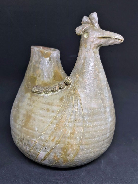 Flott studio keramikk, Høne skulptur / vase ca 1970-1980 , signert - Epla