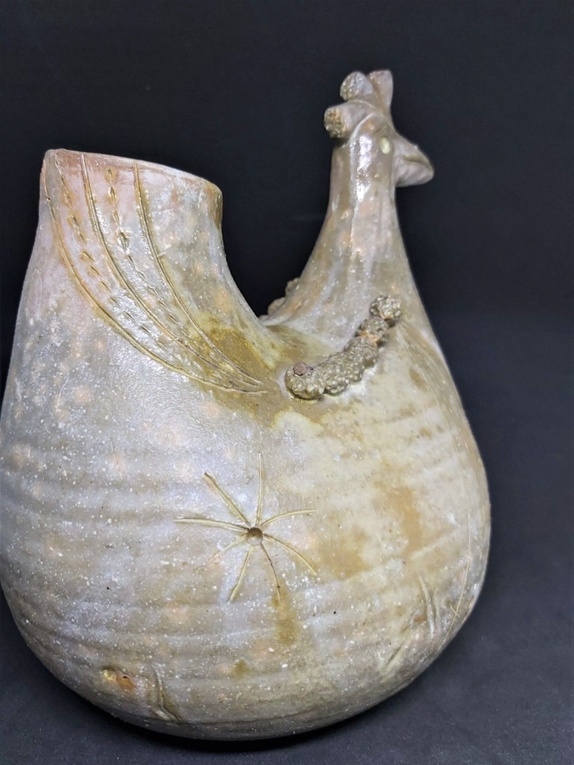 Flott studio keramikk, Høne skulptur / vase ca 1970-1980 , signert - Epla