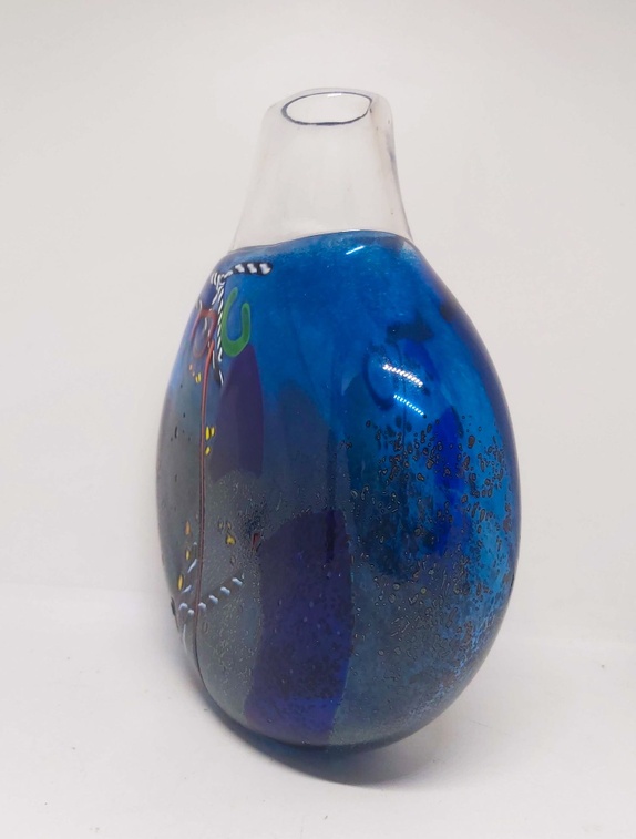 Bertil Vallien, Meteor flaske vase, design, kosta Boda, kunstglass, 1992, vintage - Epla