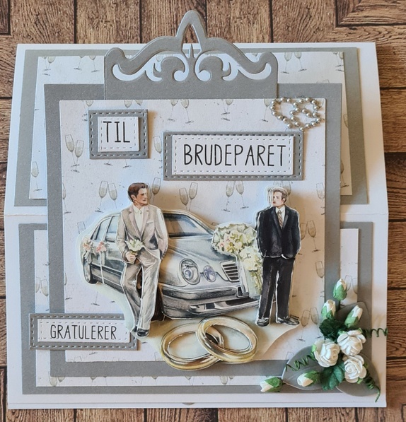 Bryllupskort - To menn - Epla