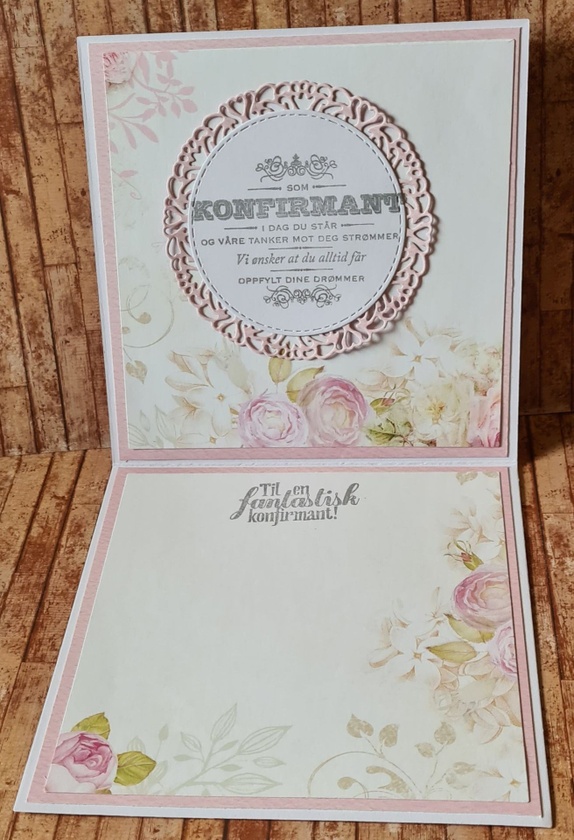 Konfirmasjons kort - Tema dans - Epla