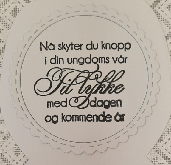 Konfirmasjons kort - Nordlandsbunad blå - Epla