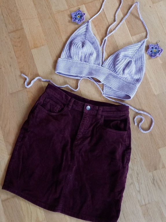 Heklet lavendel bikini - Epla