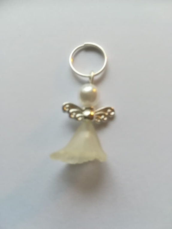 Engel maskemarkør,hvit kjole - Epla