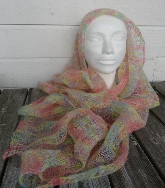 Stort mohair skjerf - Epla