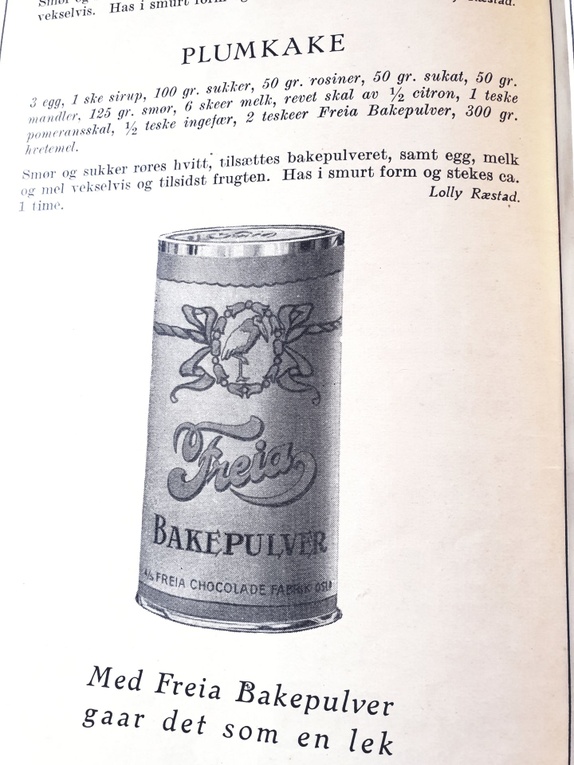 Gammel kokebok fra Freia - Epla