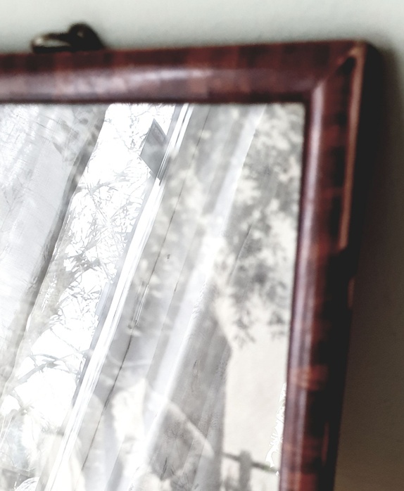 Gammelt romantisk bilde med original ramme - Epla